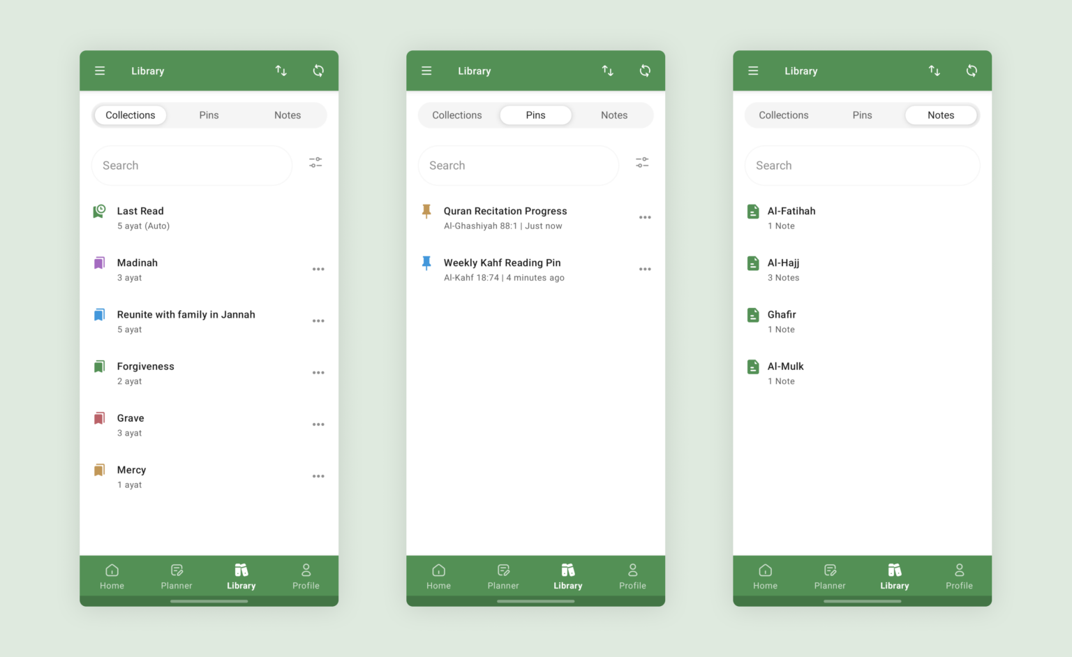 Library – Study the Quran deeply with bookmarks and notes | Greentech ...